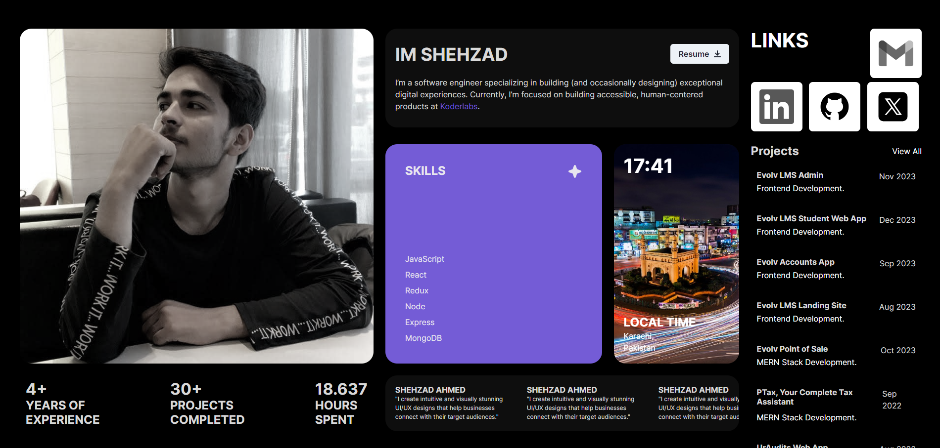 Shehzad Ahmed - Software Engineer | MERN Stack Developer | React JS | Node JS | Next JS ...